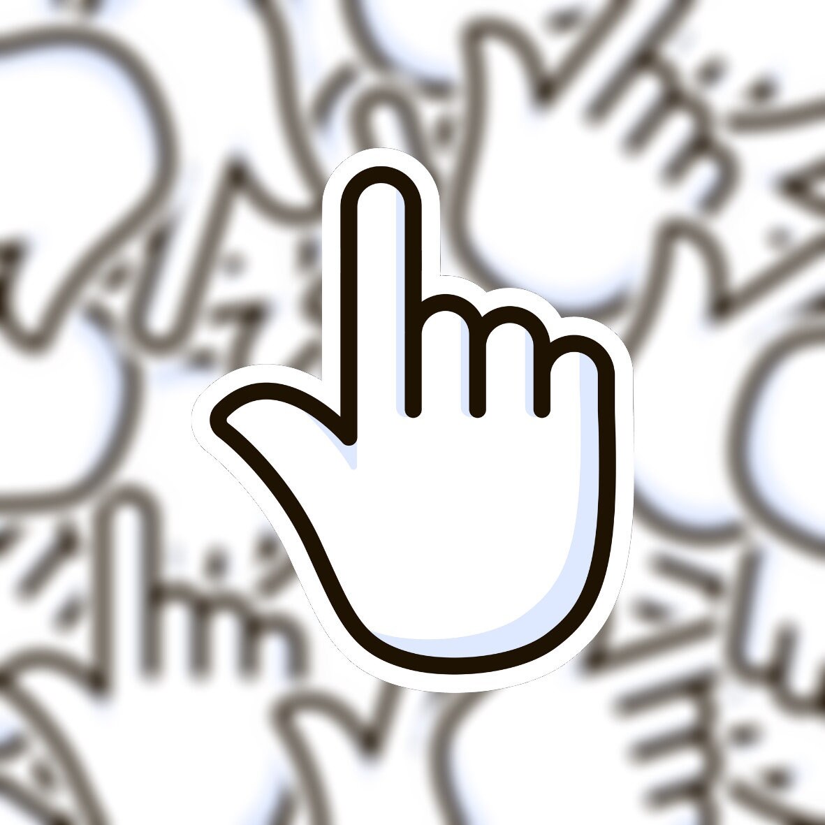Pointer Finger Emoji Sticker | Vinyl Sticker | Laptop Sticker - Etsy
