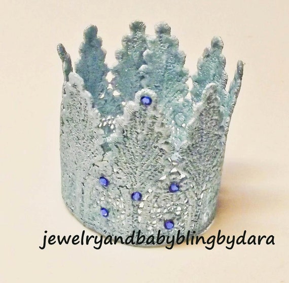 Items similar to NEW Blue Prince Lace Crown with swarovski crystal ...