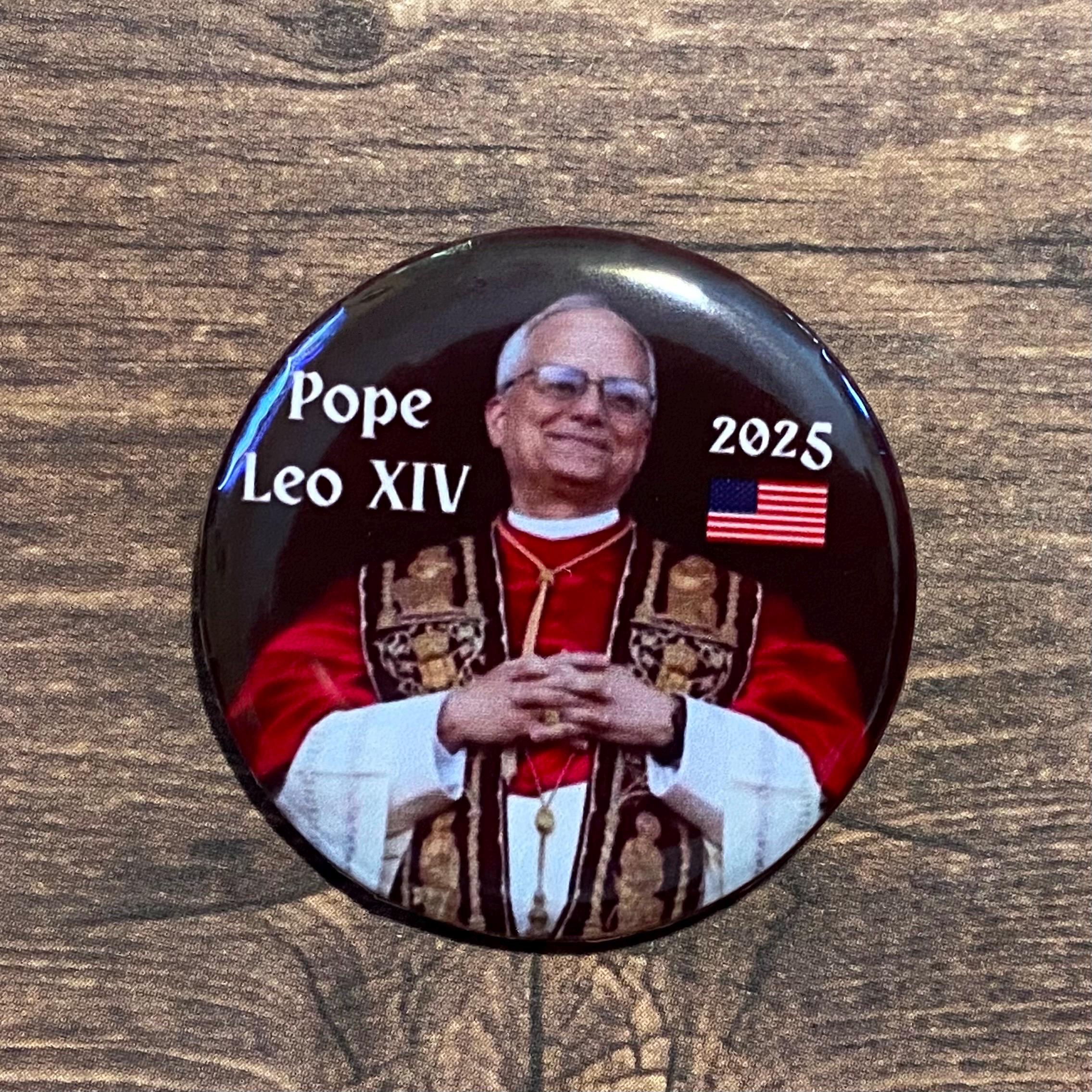 New Pope Leo XIV First American Pope 2025 Pinback Button Commemorative ...