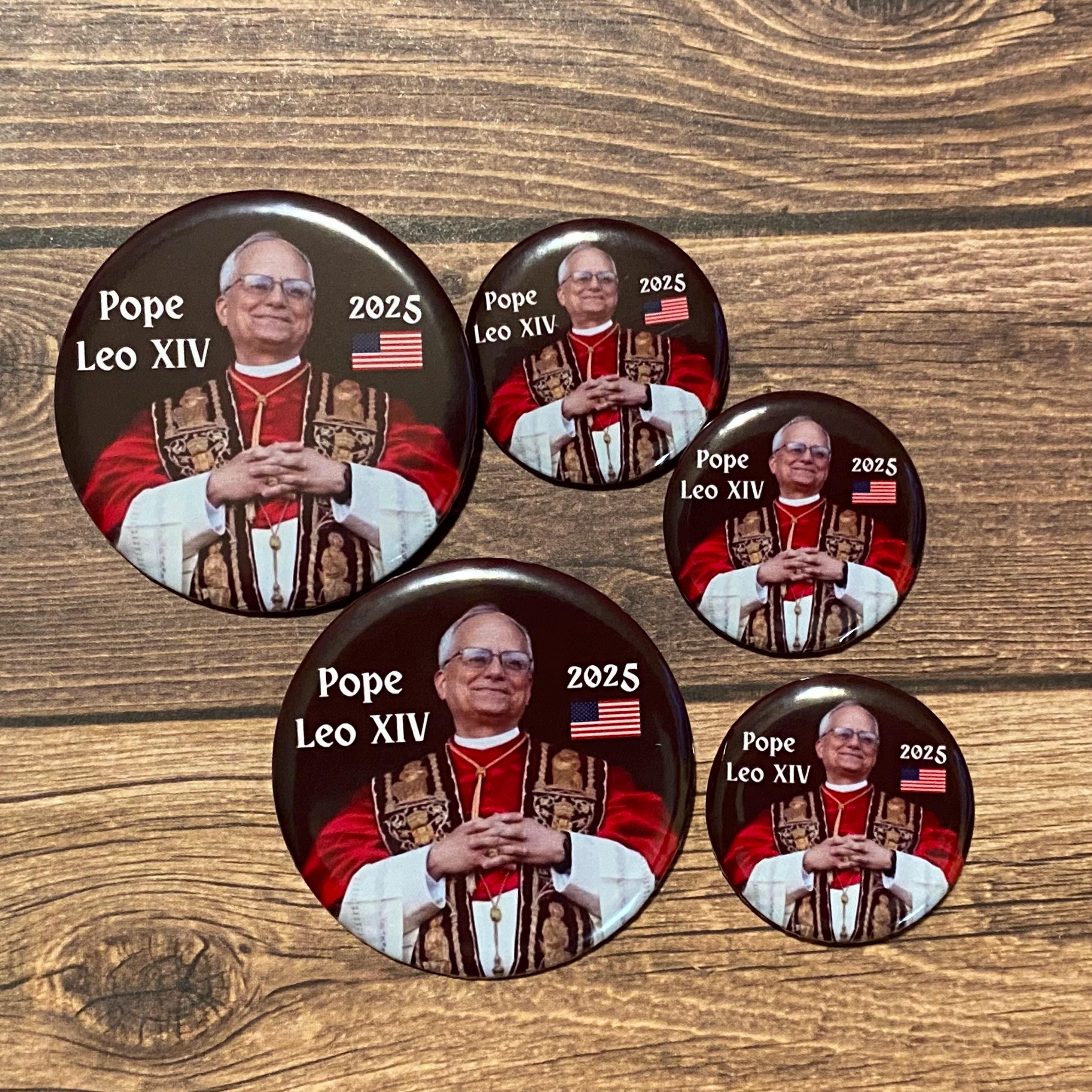 New Pope Leo XIV First American Pope 2025 Pinback Button Commemorative ...