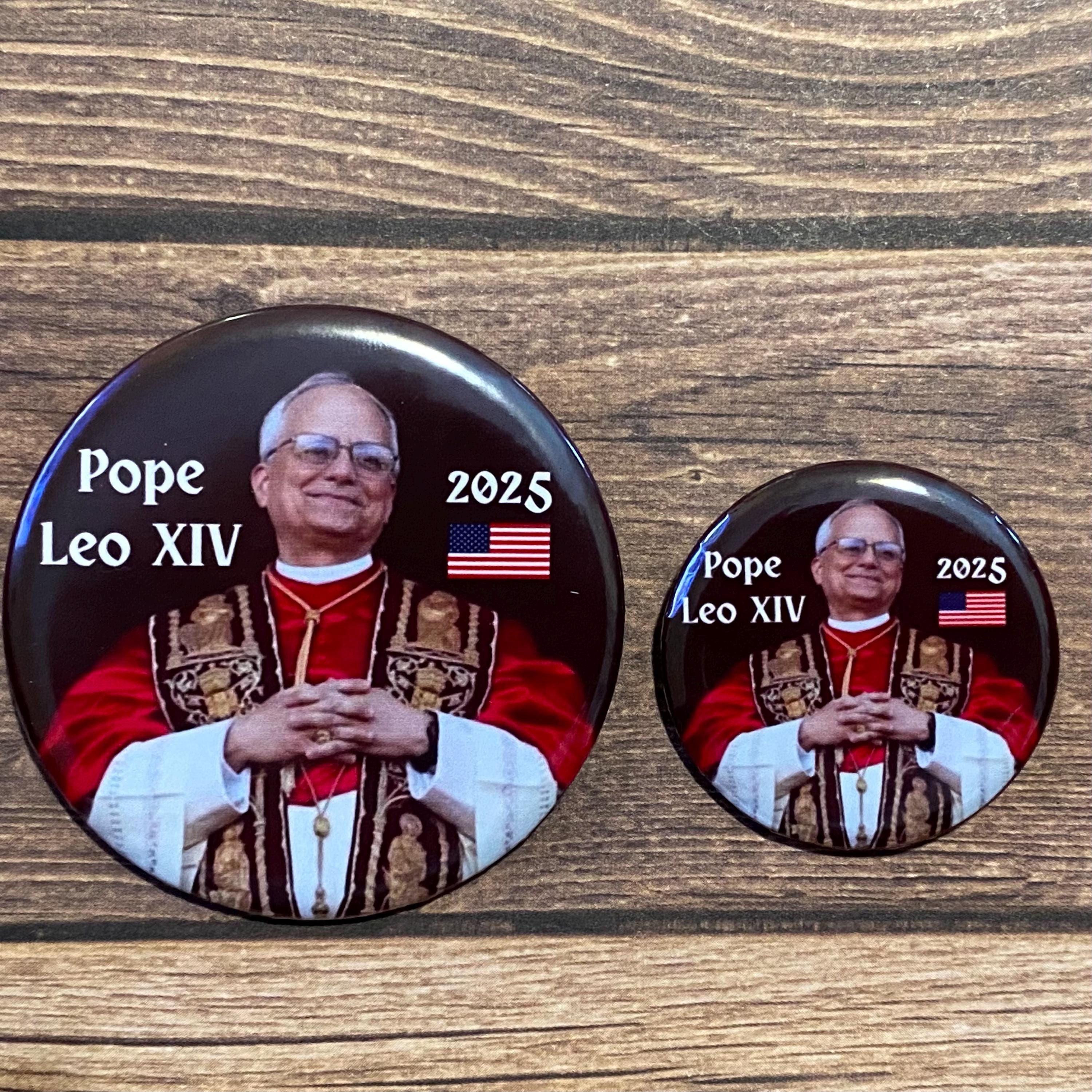 New Pope Leo XIV First American Pope 2025 Pinback Button Commemorative ...