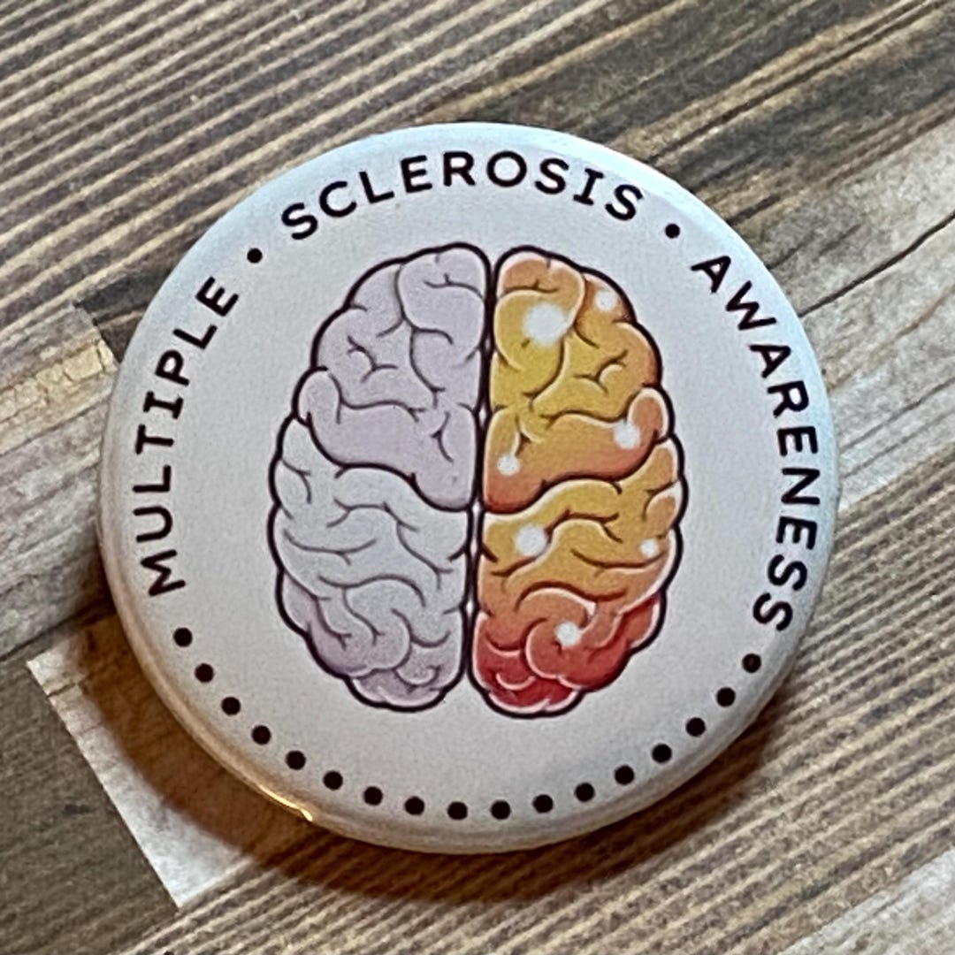 MS Multiple Sclerosis Awareness Pin Back Button/badge - Etsy