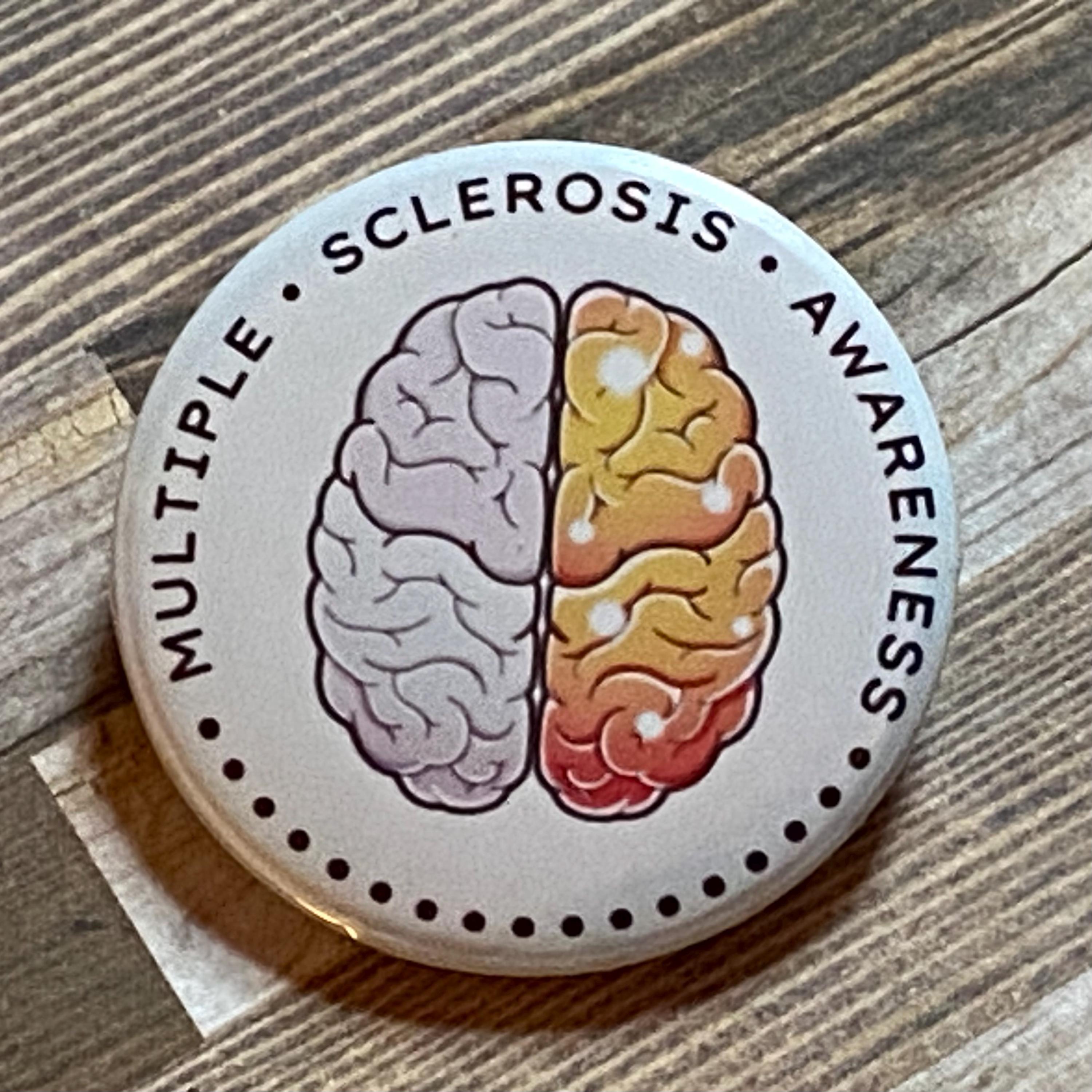 MS Multiple Sclerosis Awareness Pin Back Button/badge - Etsy
