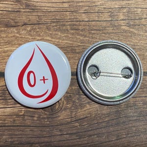 Blood Type and Blood Donation Awareness Pin Back Button Badges - Etsy