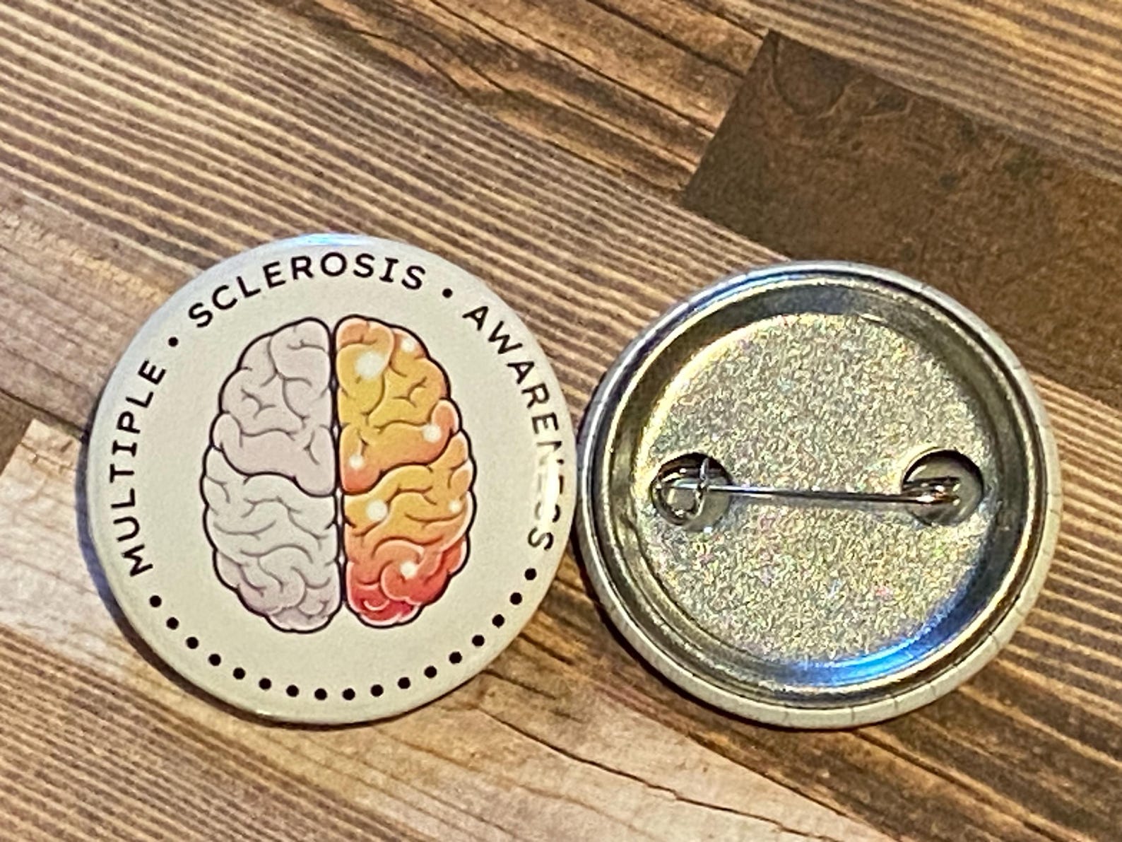MS Multiple Sclerosis Awareness Pin Back Button/badge - Etsy