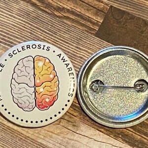 MS Multiple Sclerosis Awareness Pin Back Button/badge - Etsy