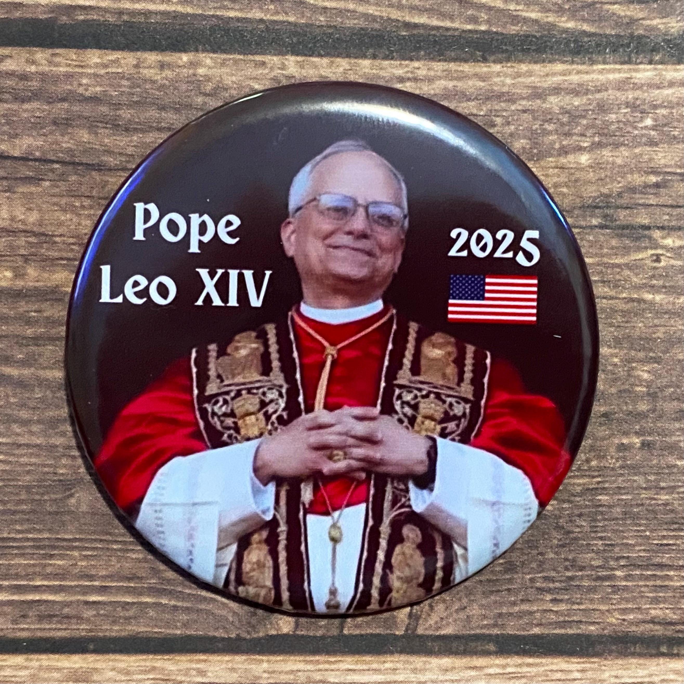 New Pope Leo XIV First American Pope 2025 Pinback Button Commemorative ...