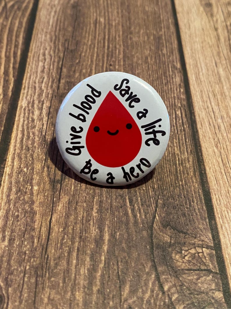 Blood Type Donation Pin | A+ O- AB+ Badge | Medical Worker Gift | Nurse ...