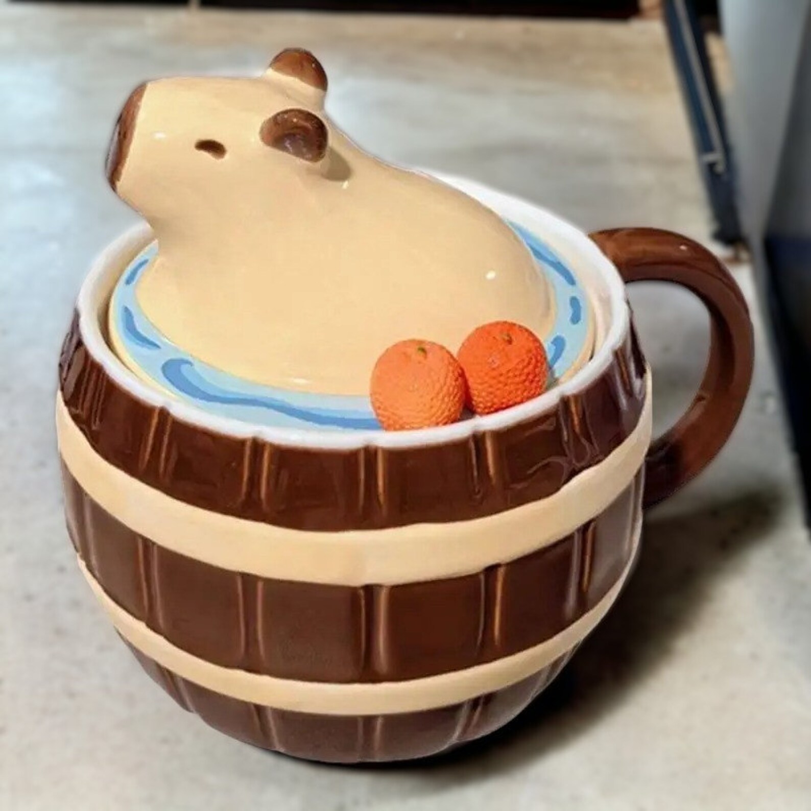 Cute Capybara Mug Handmade Pottery Coffee Mug Capybara in Tub Mug Gift ...