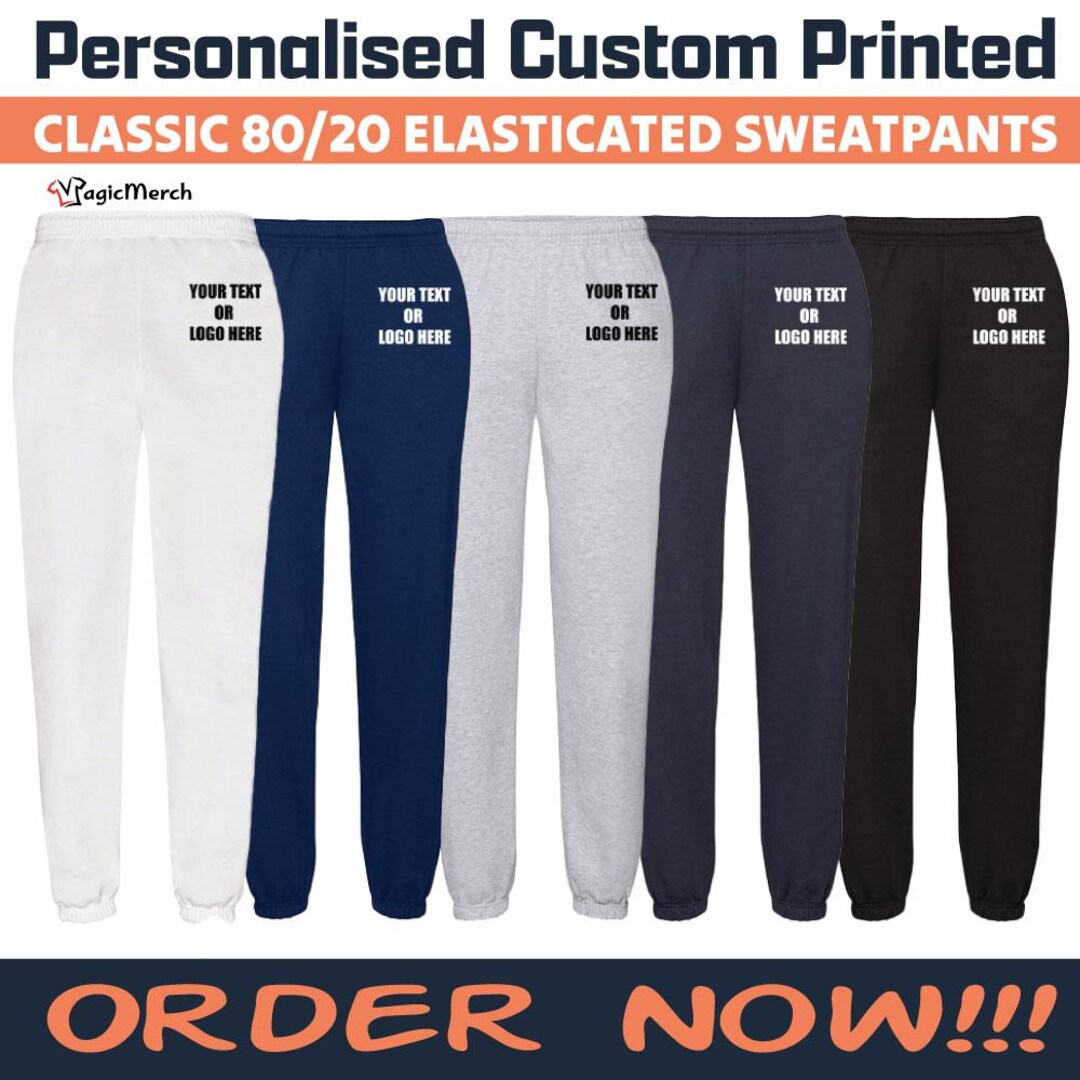 Printed Personalised Your Text Fruit of the Loom Classic 80/20 ...
