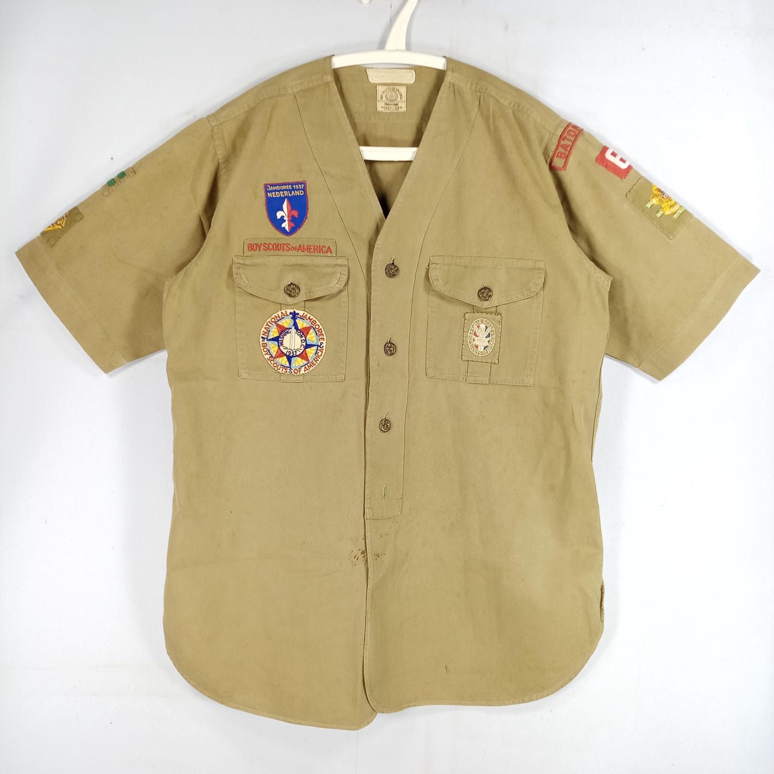 1930s BSA Shirt 5th World Jamboree Swiss Contingent , Eagle Scout Type ...
