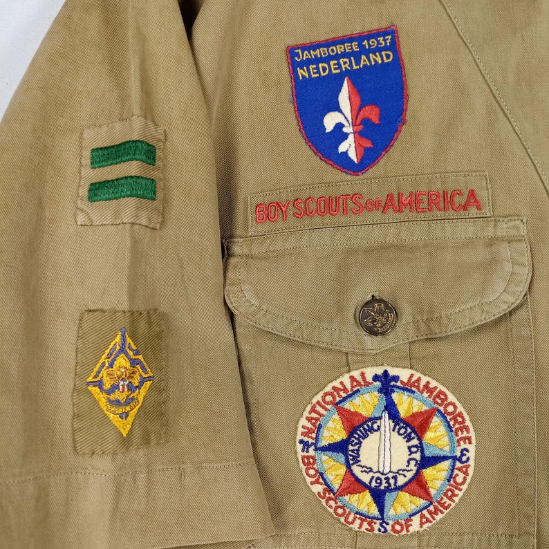 1930s BSA Shirt 5th World Jamboree Swiss Contingent , Eagle Scout Type ...
