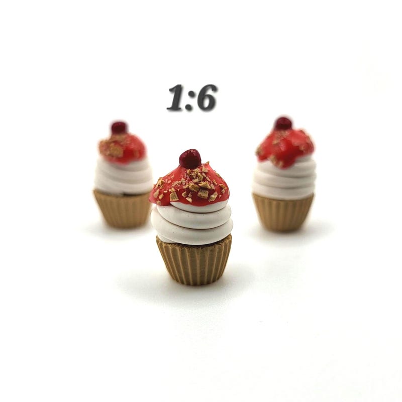 Faux Cherry Cupcakes - Etsy
