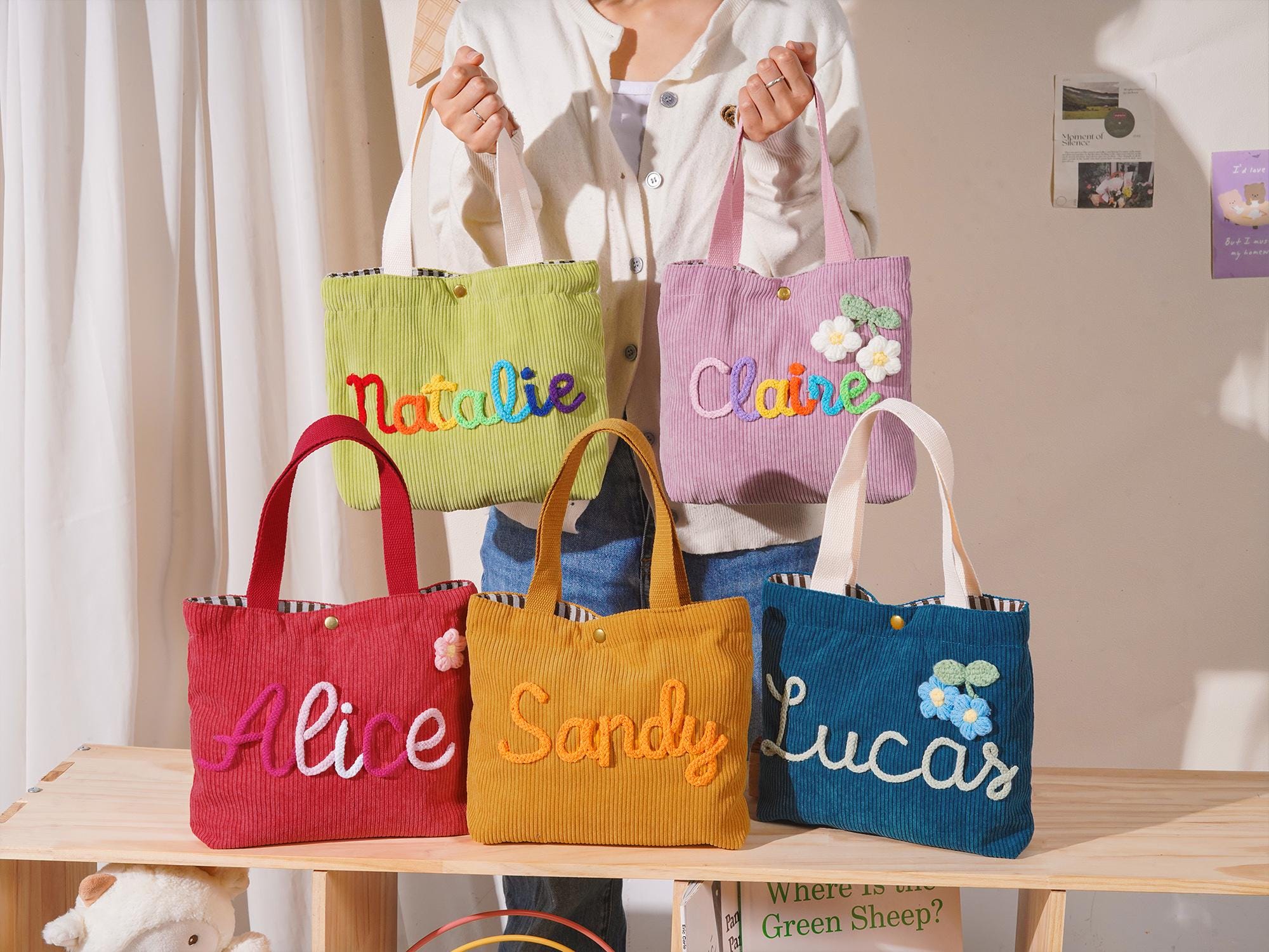 Personalized Name Handbags, Custom Name Handbag as Baby Shower Gifts ...