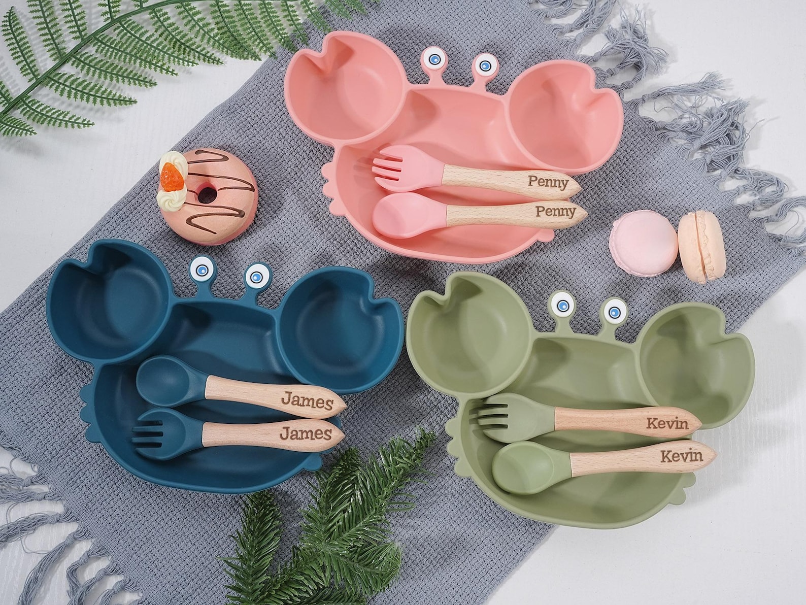 Personalized Baby Meal Set With Spoon and Fork, Custom Kids Dining Set ...