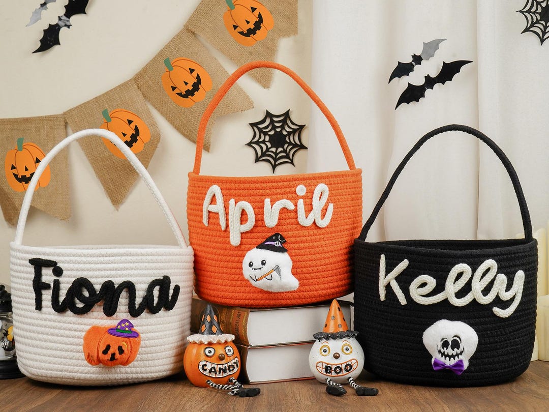 Trick or Treat Bag, Halloween Trick or Treat Basket, Trick or Treat ...