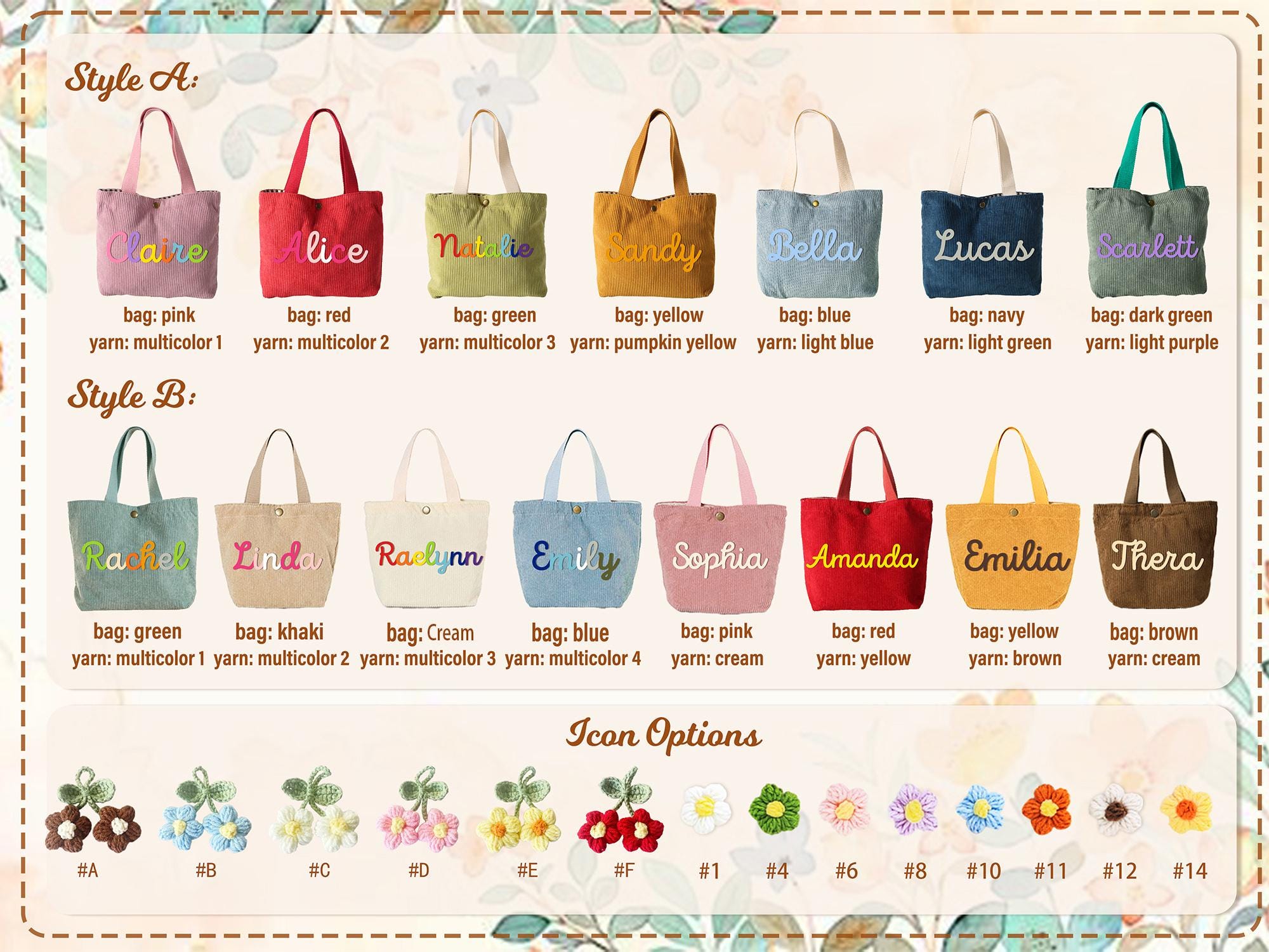 Personalized Name Handbags, Custom Name Handbag as Baby Shower Gifts ...