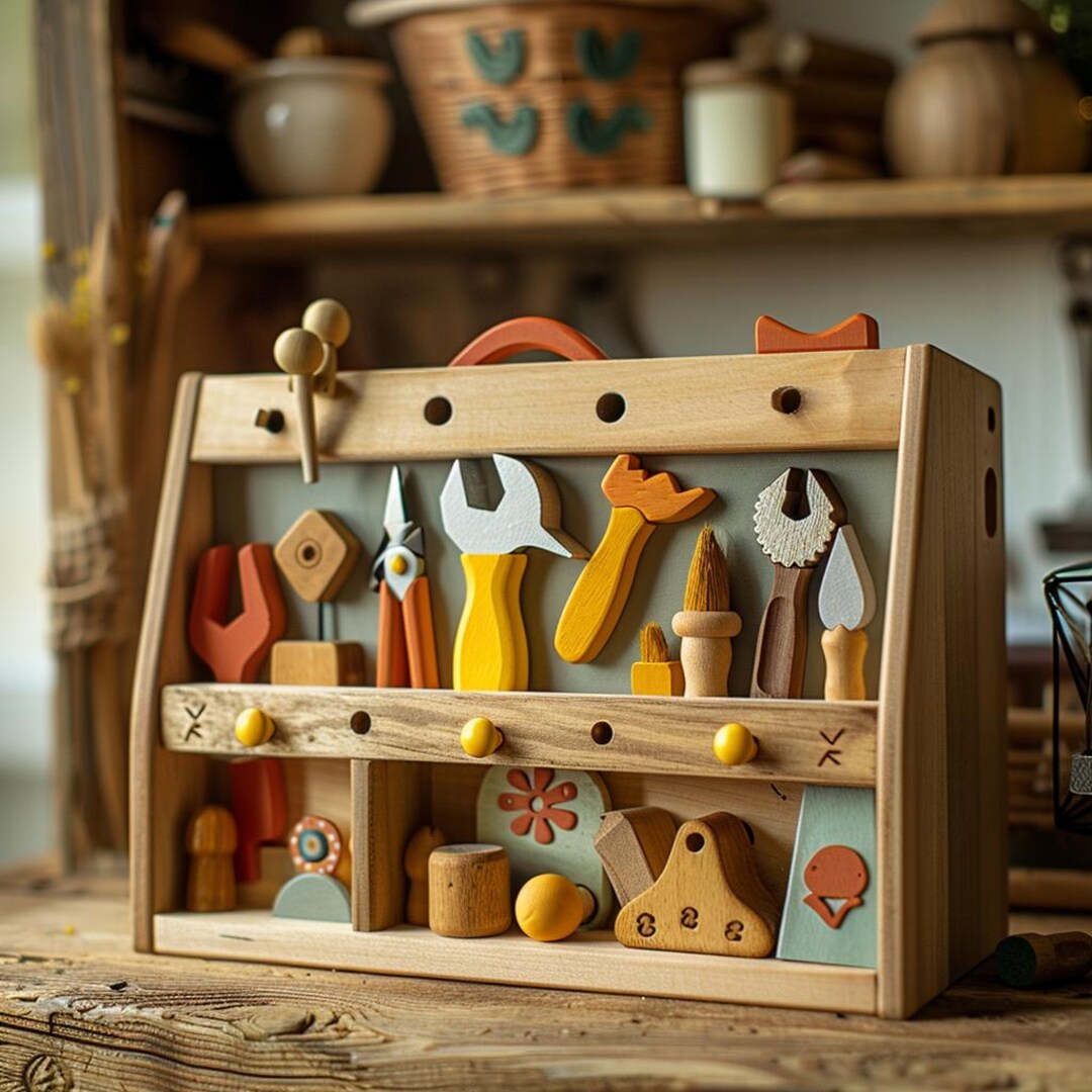 Wooden Kids Tool Box, Personalized Baby Gift Toy, Suitable for Boys ...