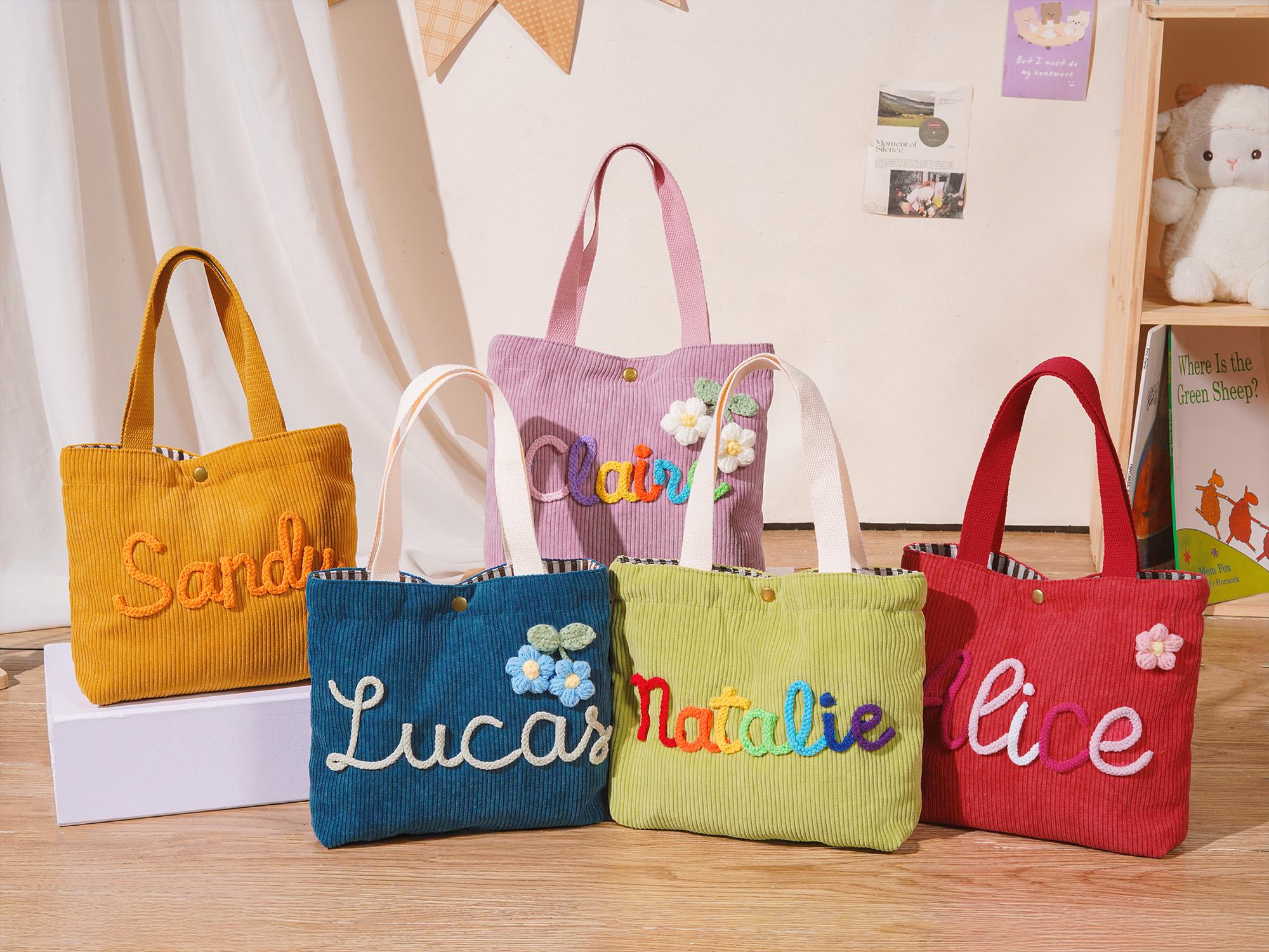 Personalized Name Tote Handbag, Custom Name Handbag as Baby Shower ...