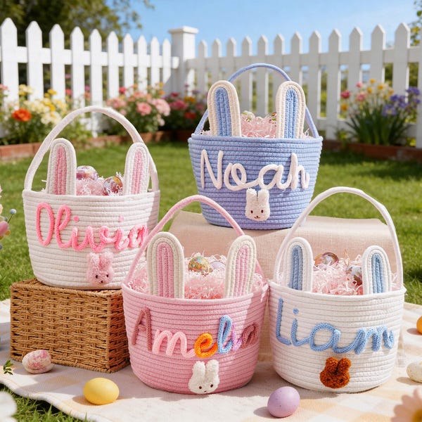 Personalized Easter Baskets - Etsy