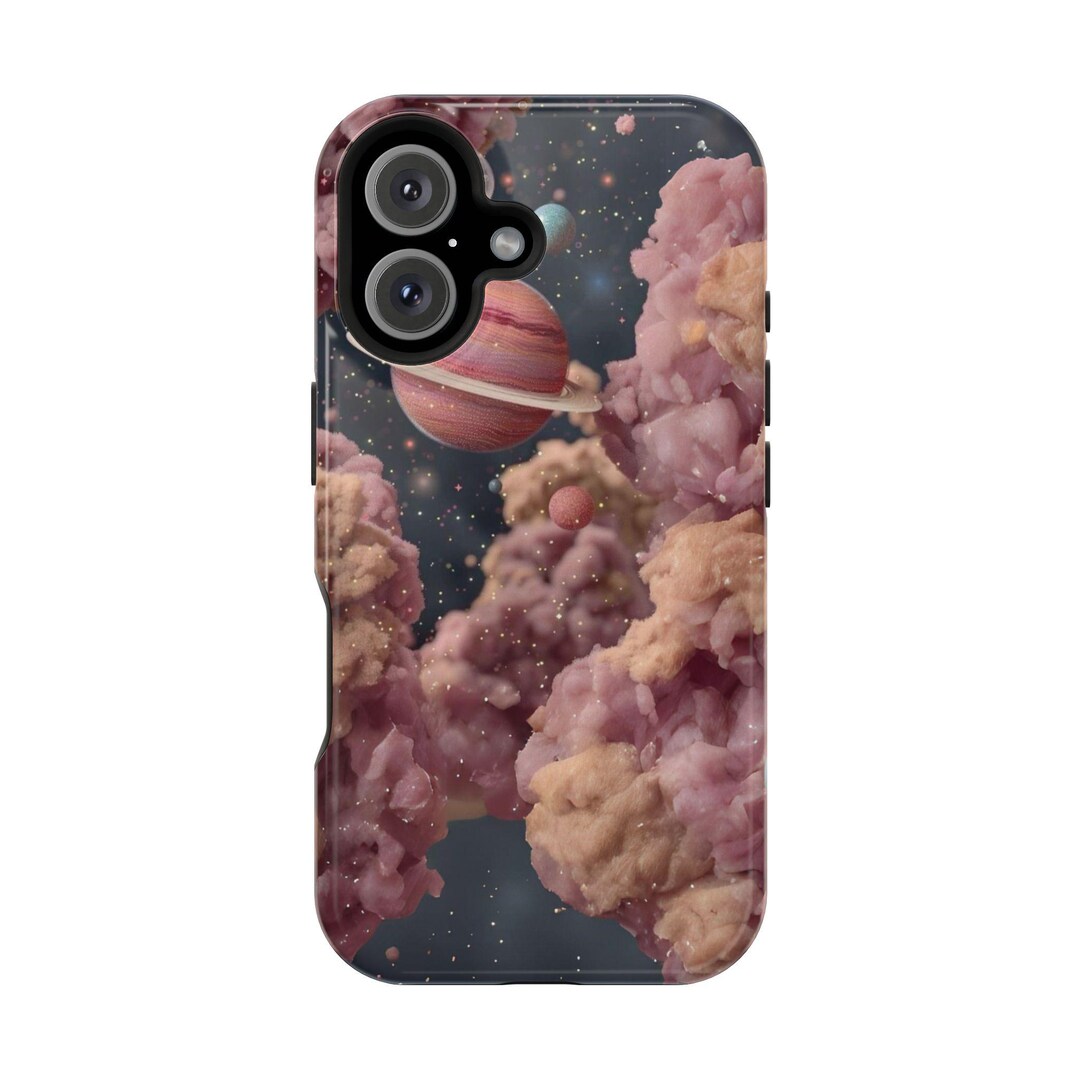 3D Universe Phone Case Jupiter Pink Design With Thick Clouds Double ...