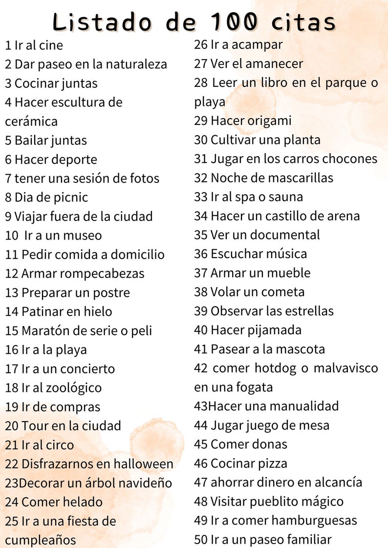 Mamá e hija 100 citas juntas, archivo imprimible 100 citas para mamá e hija, actividades mamá e ...