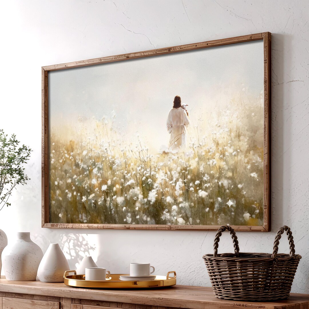 Jesus Religious Poster Print, Christian Faith Inspirational, Peaceful ...
