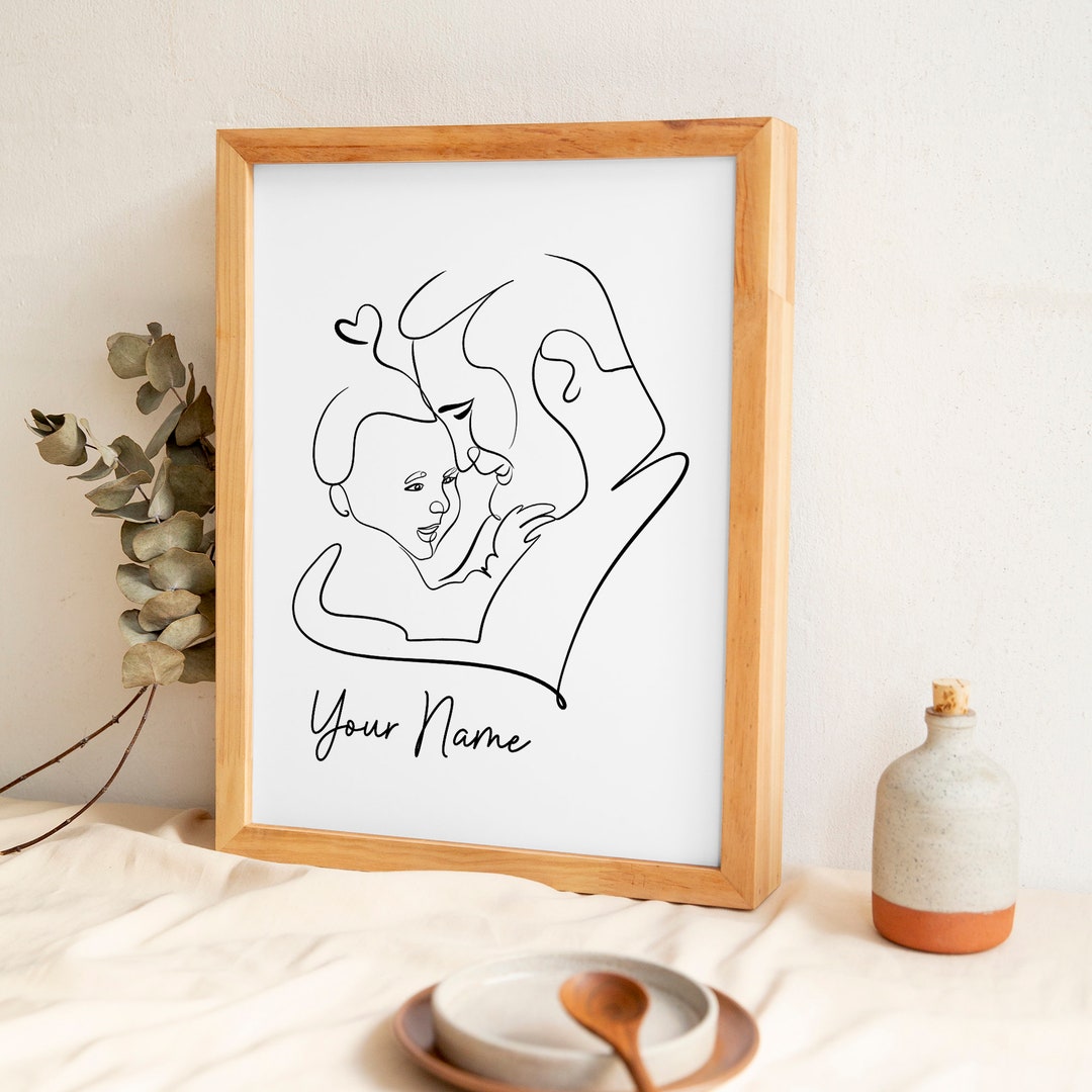 Personalized Line Art From Photo, Custom Line Drawing, Personalized ...