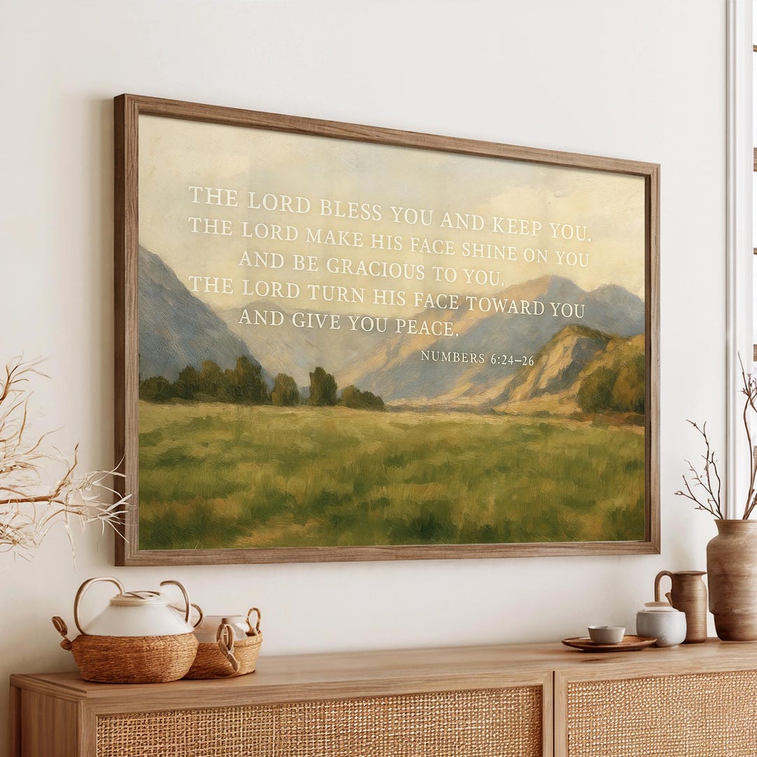 Numbers 6:24-26 Digital Download Wall Art, Christian Blessing Bible ...