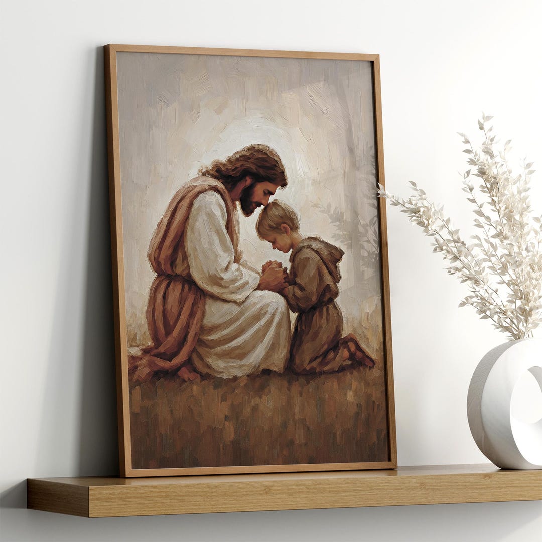 Jesus and Child Praying Digital Download, Christian Printable ...