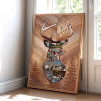 Personalized Deer Hunting Photo Collage Canvas: Hunting Gifts for Him ...