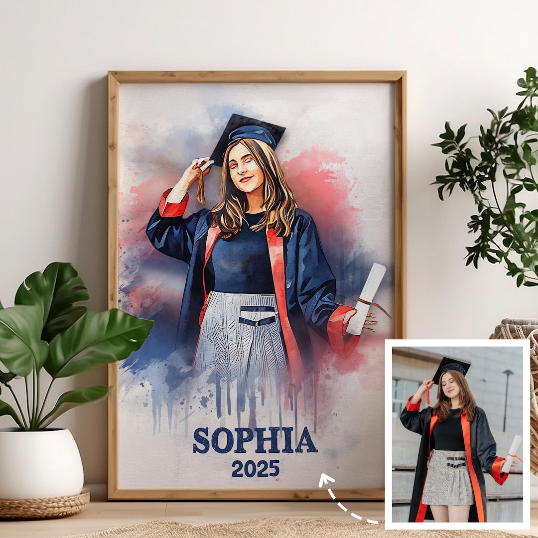 Custom Graduation Photo Poster, Graduation Gift for Girl, Graduation ...