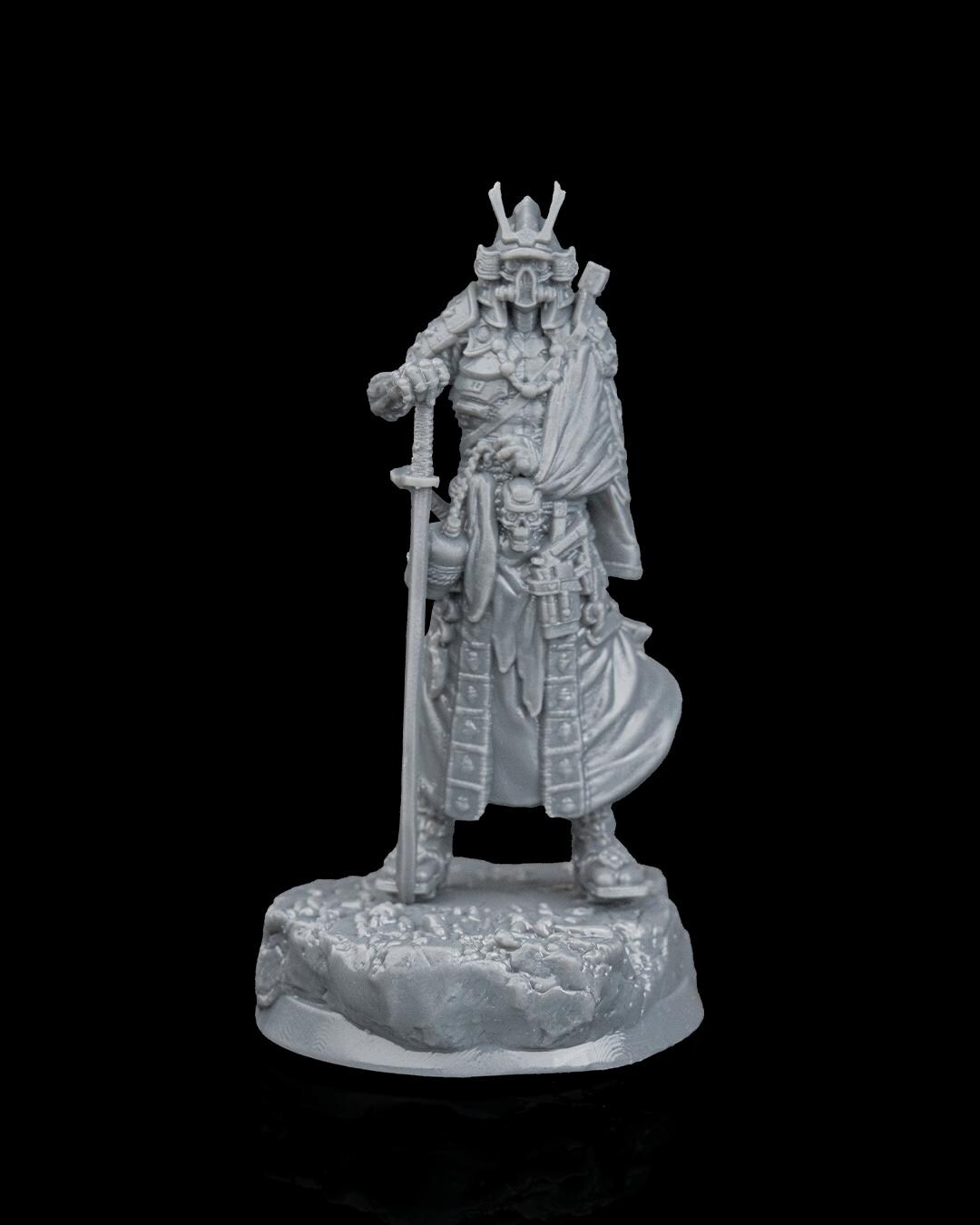 Cyber Samurai Miniature | Unpainted Resin 3D Print, Sci-fi Warrior - Etsy