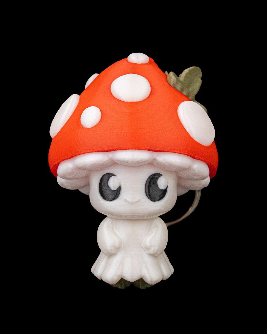 Shime the Mushroom Spirit – 3D Printed Keychain Charm - Etsy