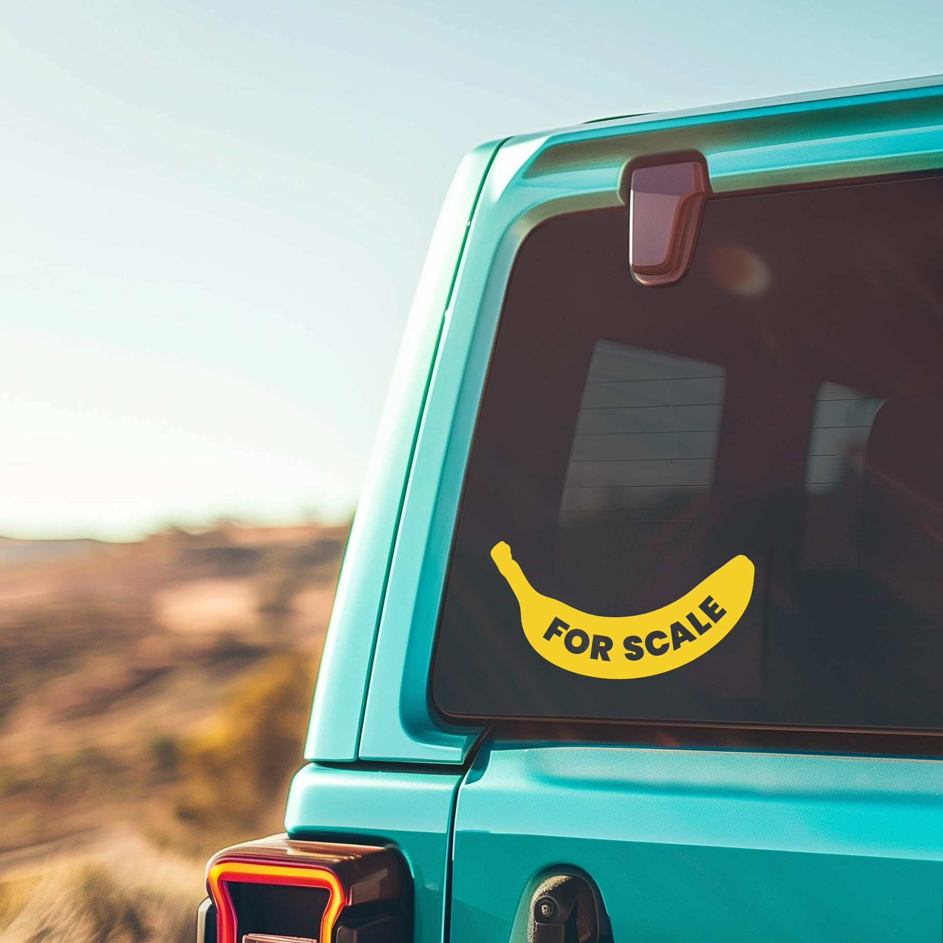 Banana for Scale Vinyl Sticker - Funny Meme Car Window Decal, Perfect ...