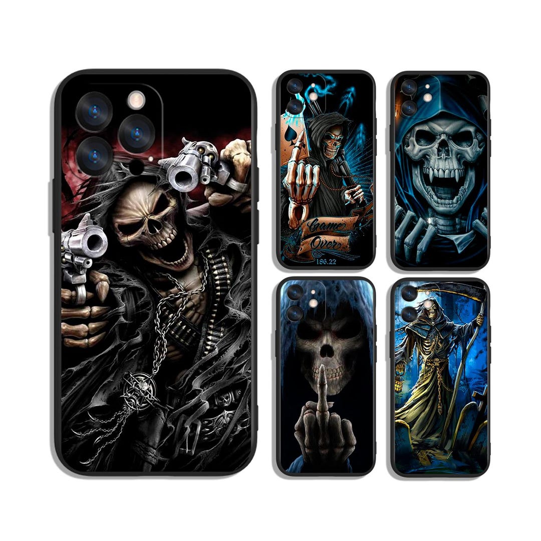 Grim Reaper Death Skull Horror Fantasy Vibe Protective Custom Phone ...