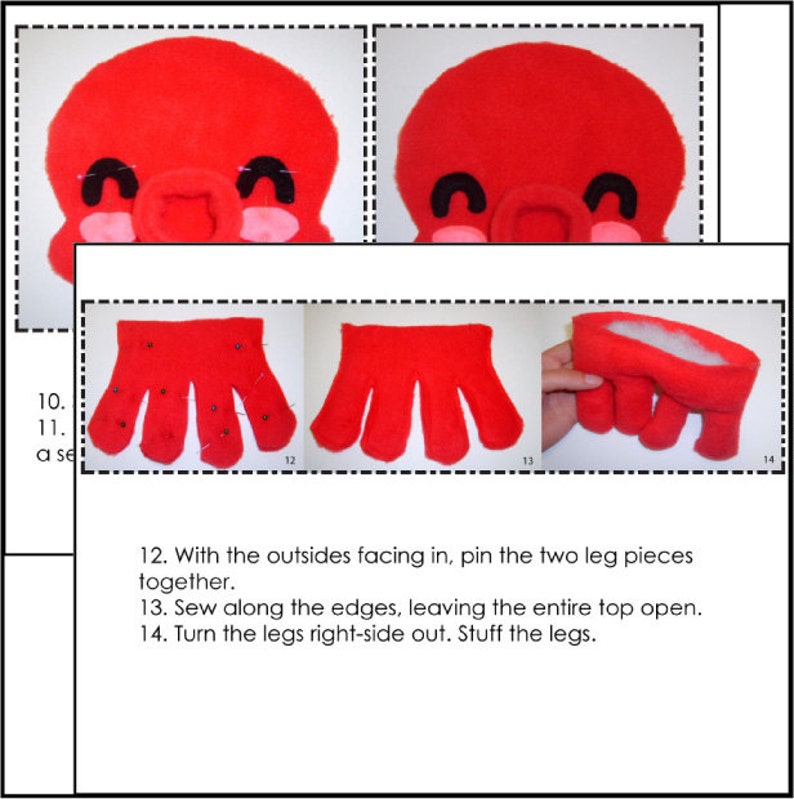 Chibi Octopus Plush - PDF Sewing Pattern and Full Tutorial - Etsy
