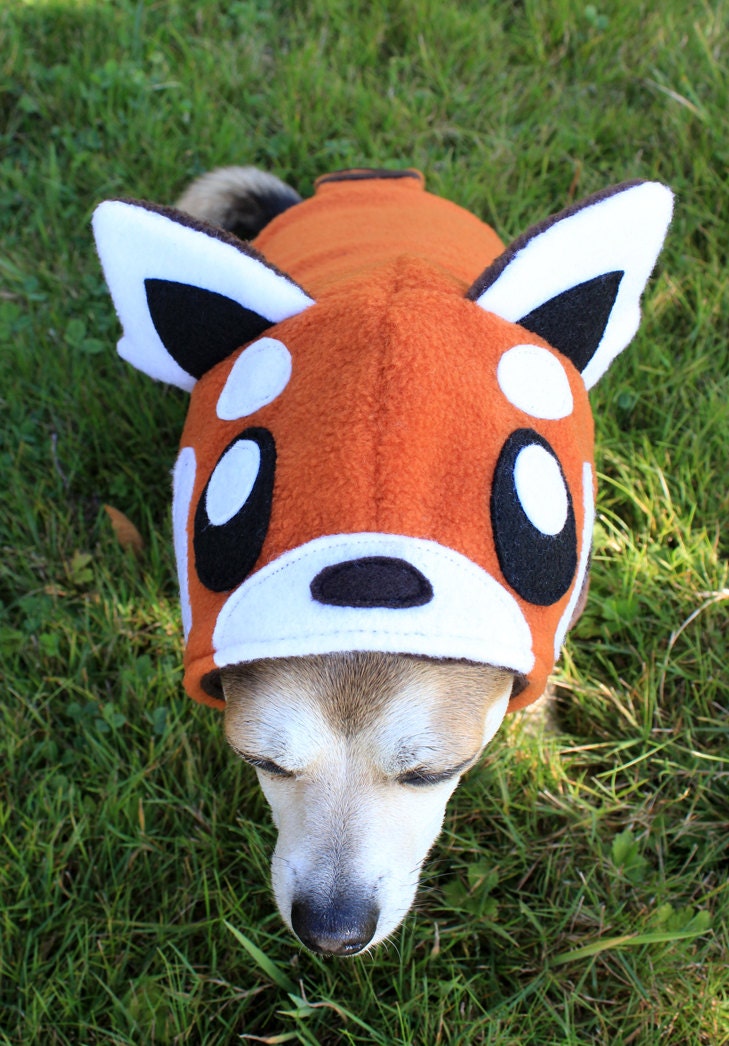Red Panda Dog Hoodie Costume XS MED Pdf Pattern and Full - Etsy