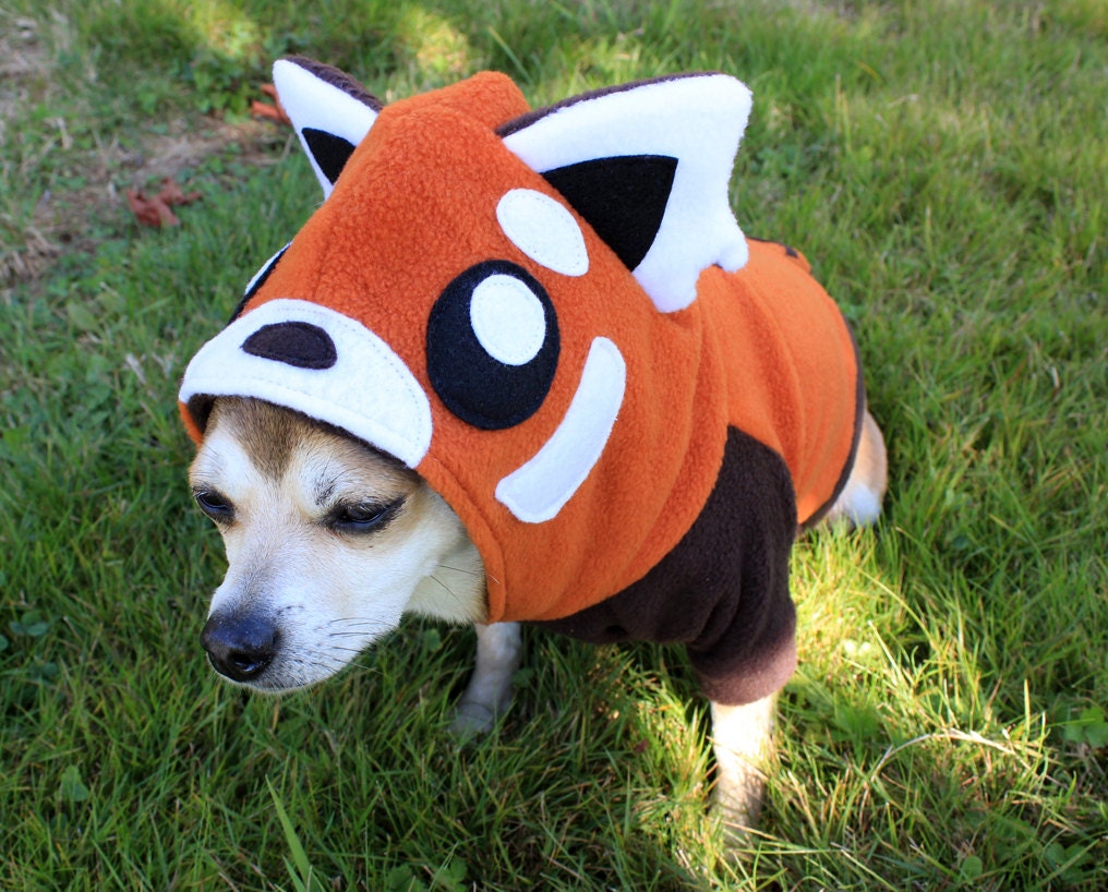 Red Panda Dog Hoodie Costume XS MED Pdf Pattern and Full - Etsy
