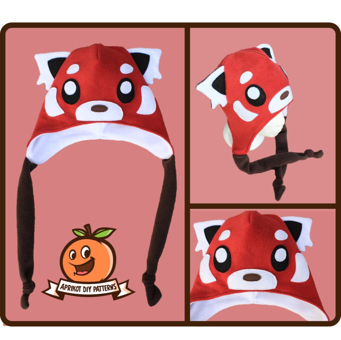 Red Panda Hat PDF Sewing Pattern and Tutorial - Etsy