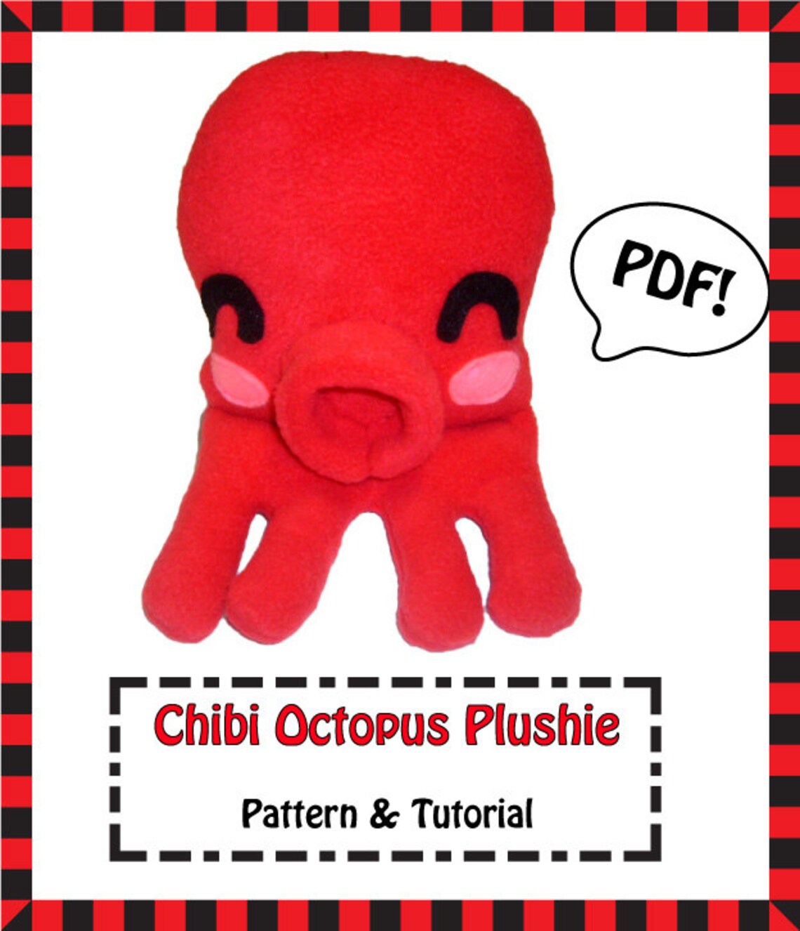 Chibi Octopus Plush - PDF Sewing Pattern and Full Tutorial - Etsy