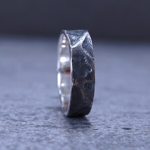 Mars Terrain Ring | 140 Million Miles Away | Hammered 999 Fine Silver ...