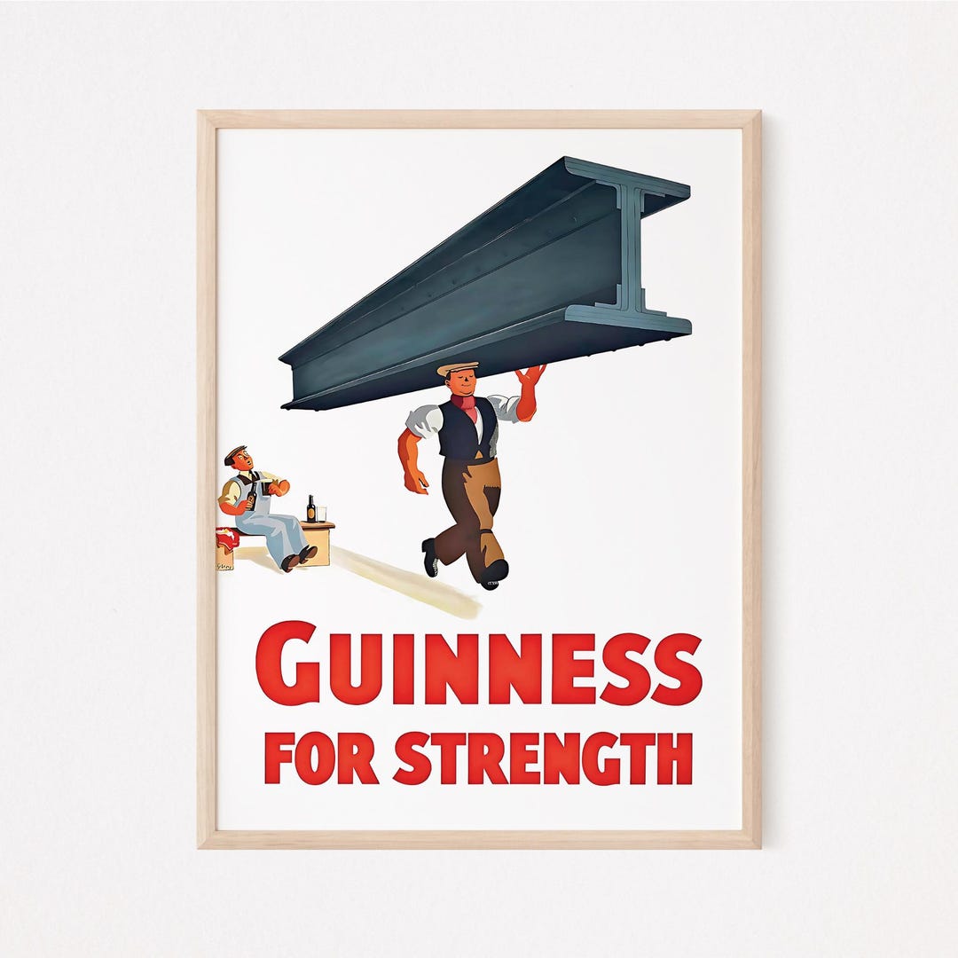 Guinness 'for Strength' Vintage Pub Poster (digital Download) - Etsy