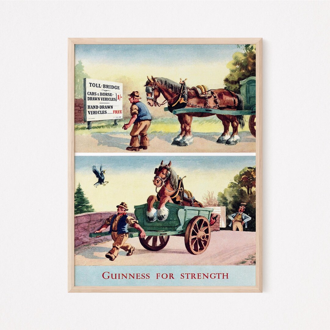 Guinness "strength" Vintage Print: Irish Pub Bar Decor (digital ...