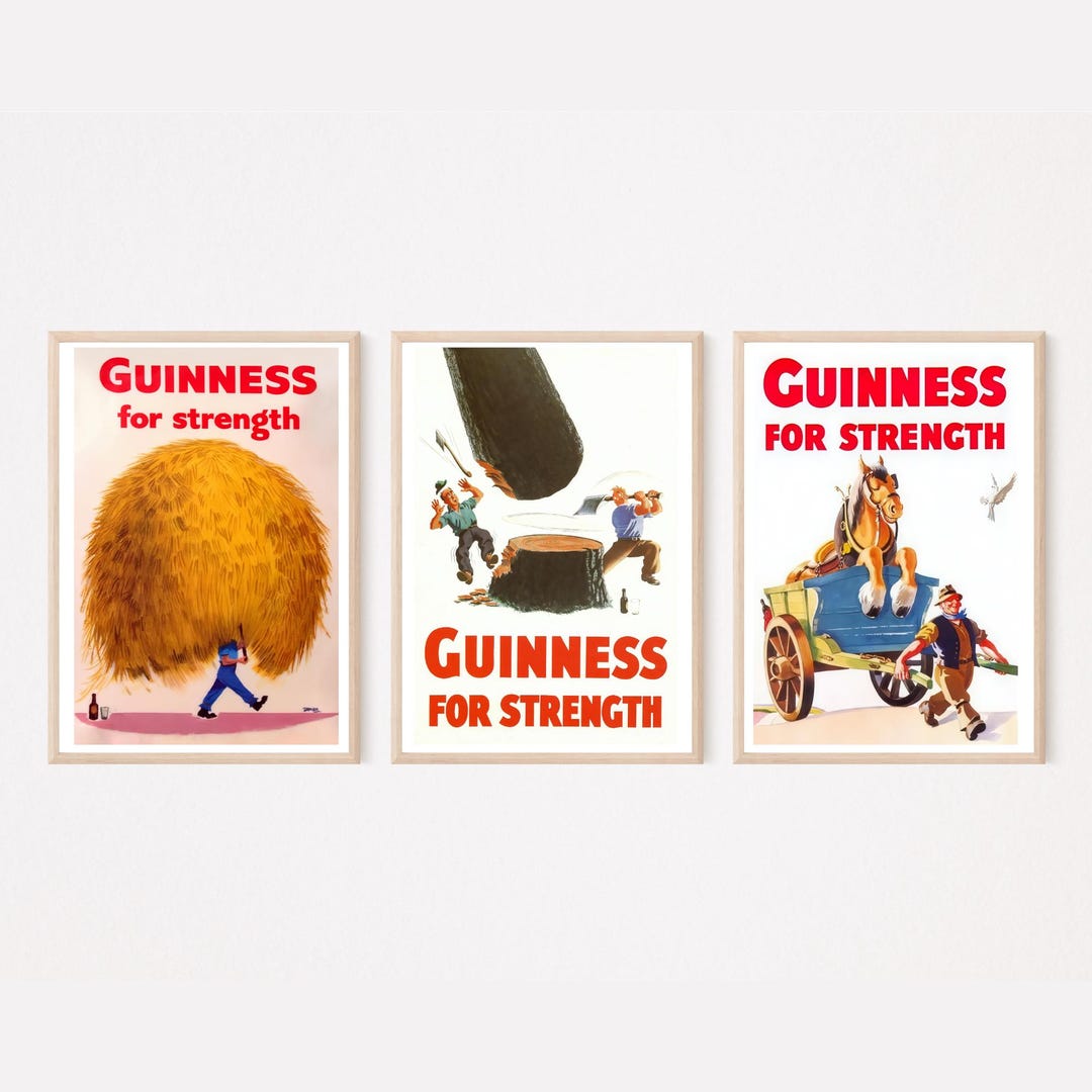 Guinness Original Vintage Posters Bundle, Beer, Digital, Instant ...