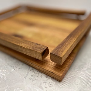 Handmade Wooden Serving Tray, Unique Handles Design, Artisan Tray ...