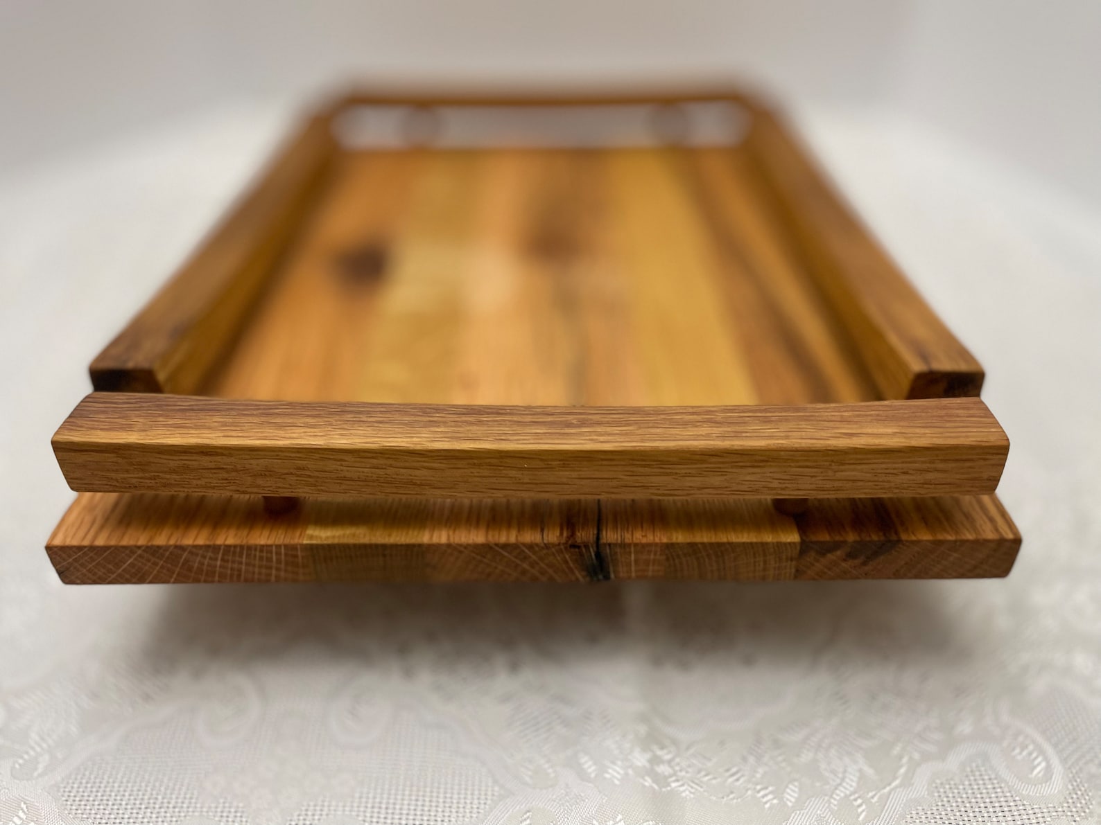 Handmade Wooden Serving Tray, Unique Handles Design, Artisan Tray ...