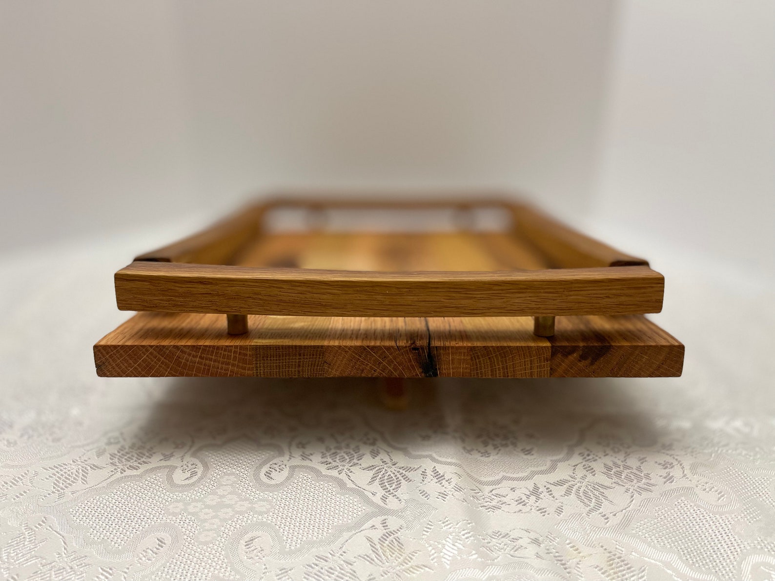 Handmade Wooden Serving Tray, Unique Handles Design, Artisan Tray ...