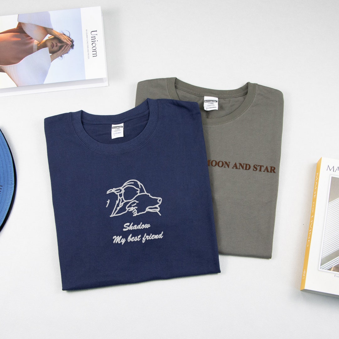 Custom Embroidered T Shirt,personalized Embroidered Photo T-shirt ...