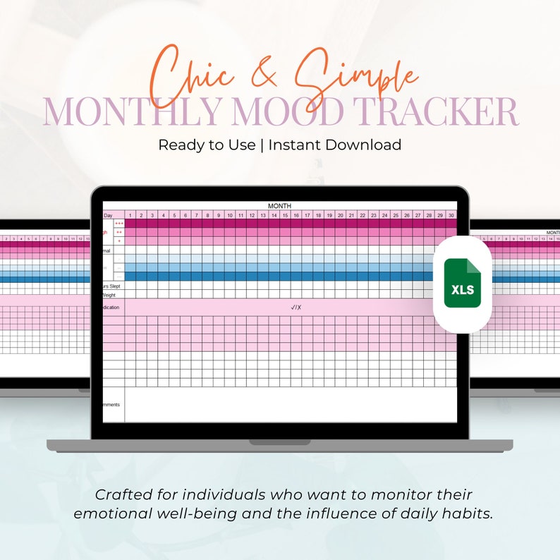 Monthly Mood Tracker - Etsy